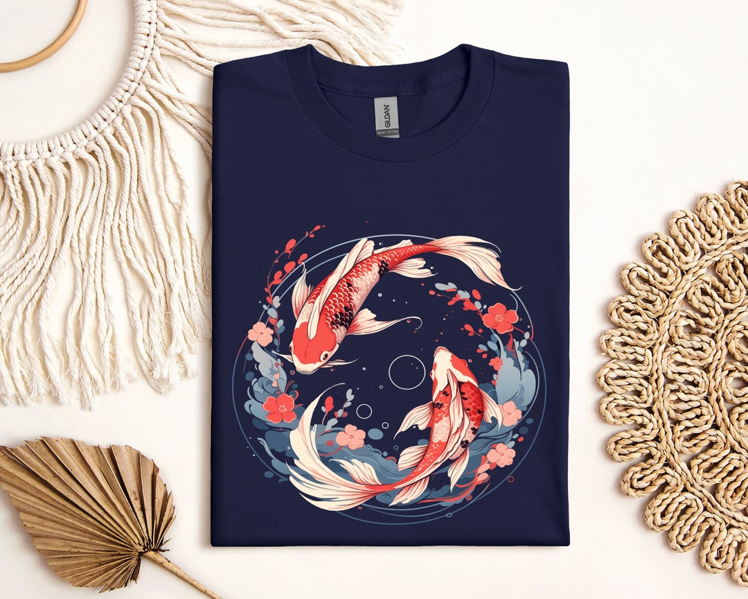 Japanese Koi Fish T Shirt / Eco-friendly Japanese Art Inspired Koi Fish ...