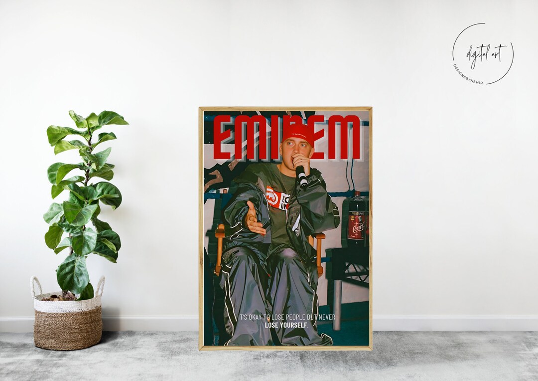 Eminem Wall Poster Rapper Wall Poster Eminem Wall Art Hip Hop Poster ...