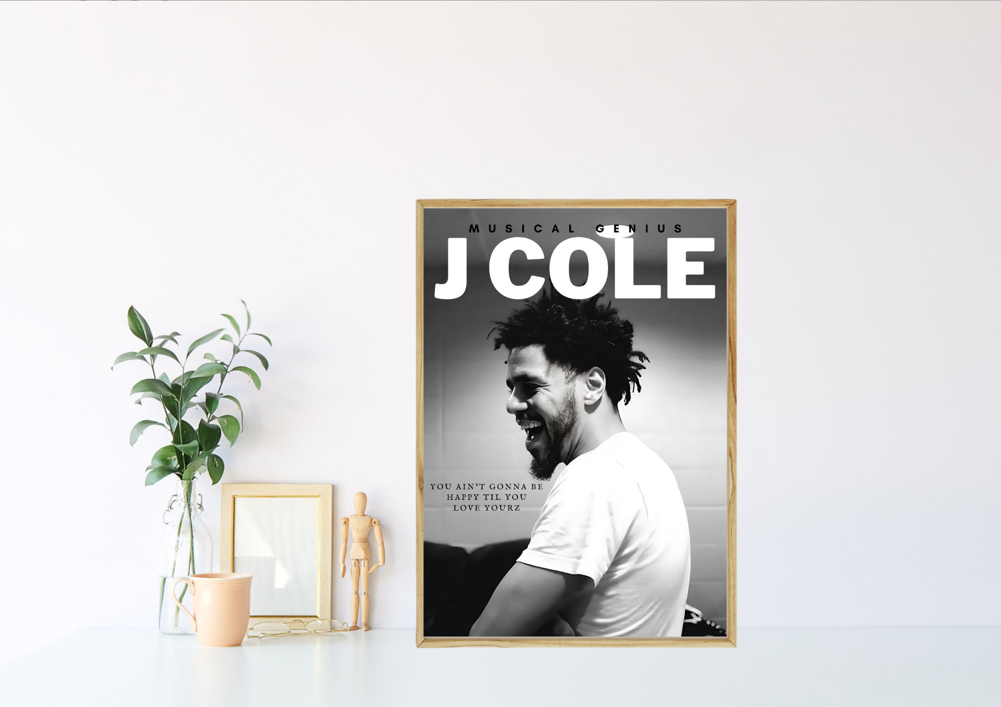 J Cole Poster Rapper Poster Rapper Wall Art J Cole Wall Art Cole World ...