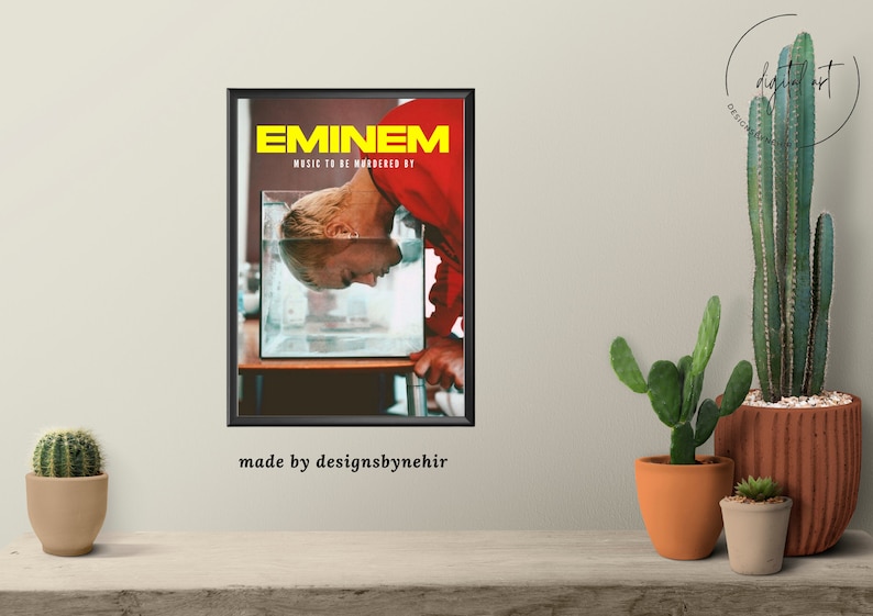 Eminem Poster Digital Rapper Poster Hip Hop Poster Rapper Wall Artgift ...