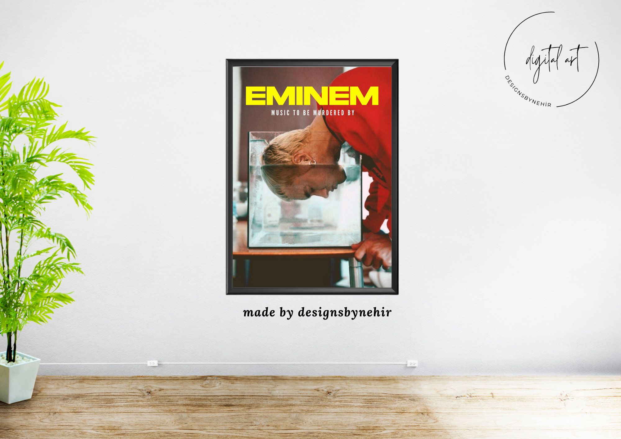 Eminem Poster Digital Rapper Poster Hip Hop Poster Rapper Wall Artgift ...