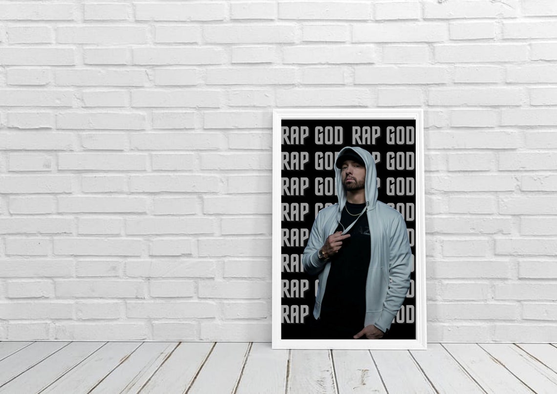 Eminem Poster Rap God Poster Hip Hop Poster Rapper Poster - Etsy