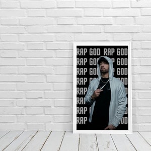 Eminem Poster Rap God Poster Hip Hop Poster Rapper Poster - Etsy