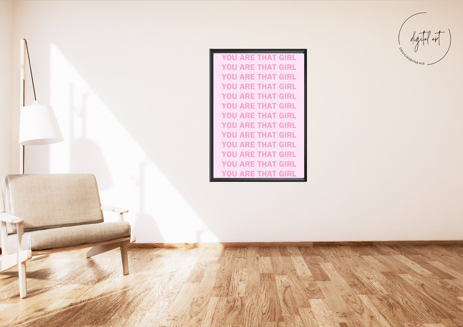 You Are That Girl Poster, Digital Motivational Poster, Girly Poster ...