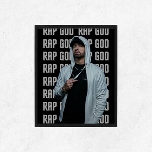 Eminem Poster Rap God Poster Hip Hop Poster Rapper Poster - Etsy