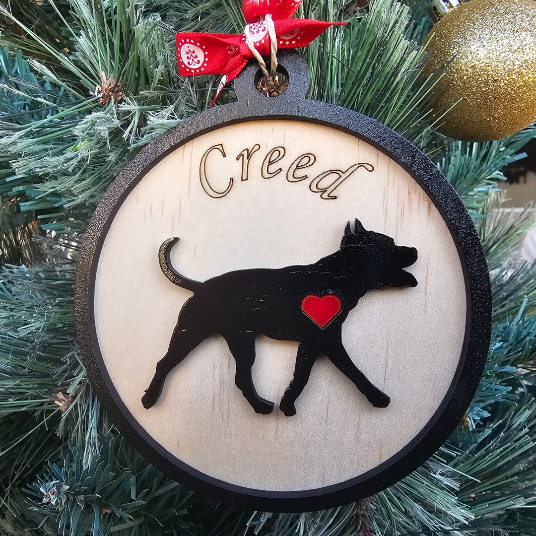 Personalized Staffy Christmas Ornament: Staffordshire Bull Terrier ...