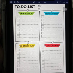 Eisenhower's Matrix To-do-list - Etsy