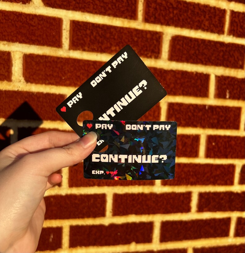 Game Selection Screen Credit Card Skin Cover 8-bit Pixel Game Video ...