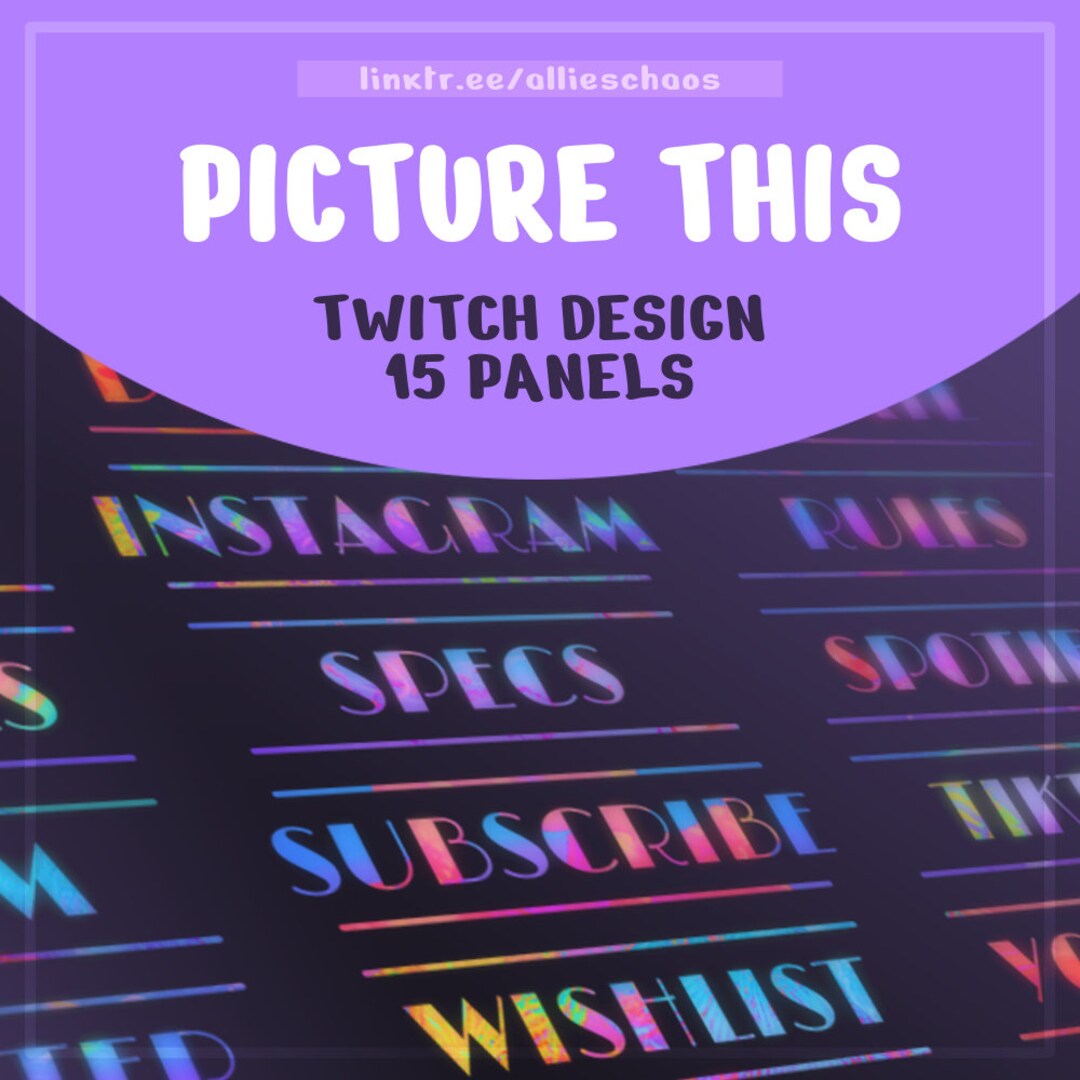 Picture This PANEL Banner for Streaming TWITCH / KICK Cozy Comfy Cool ...