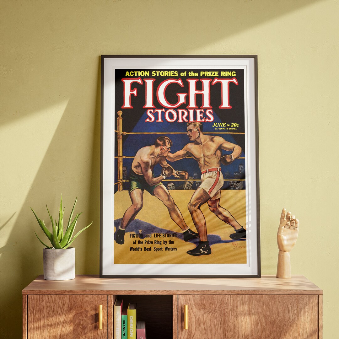 Fight Stories, Vintage Wall Art, Sports Fans, Comic Book Poster, Retro ...