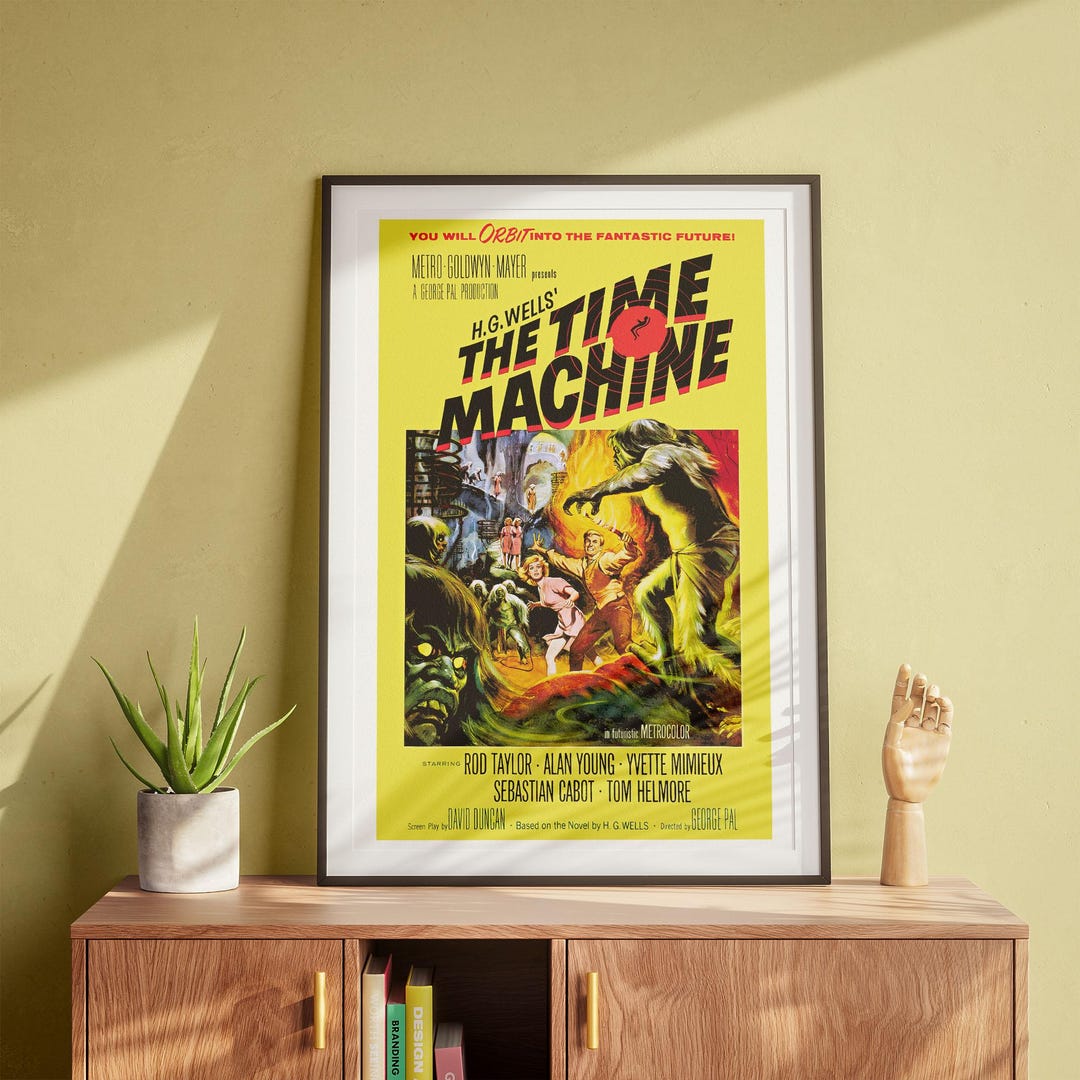 The Time Machine, Vintage Wall Art, Science Fiction Artwork, Movie ...