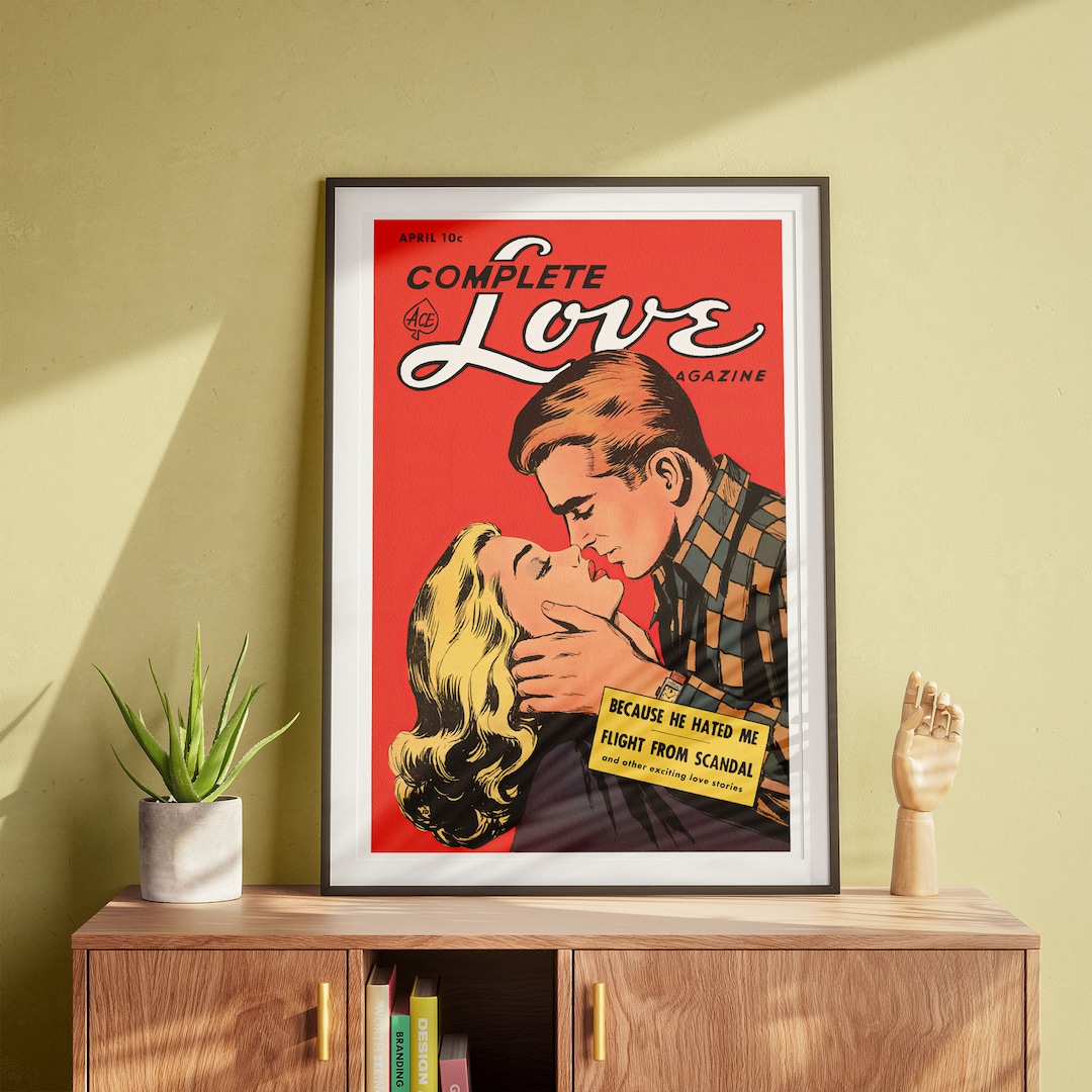 Complete Love Magazine, Vintage Wall Art, Comic Book Poster, True Love ...