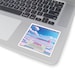 90s Aesthetic Vaporwave Art 3 Square Sticker, Retrowave Synthwave ...