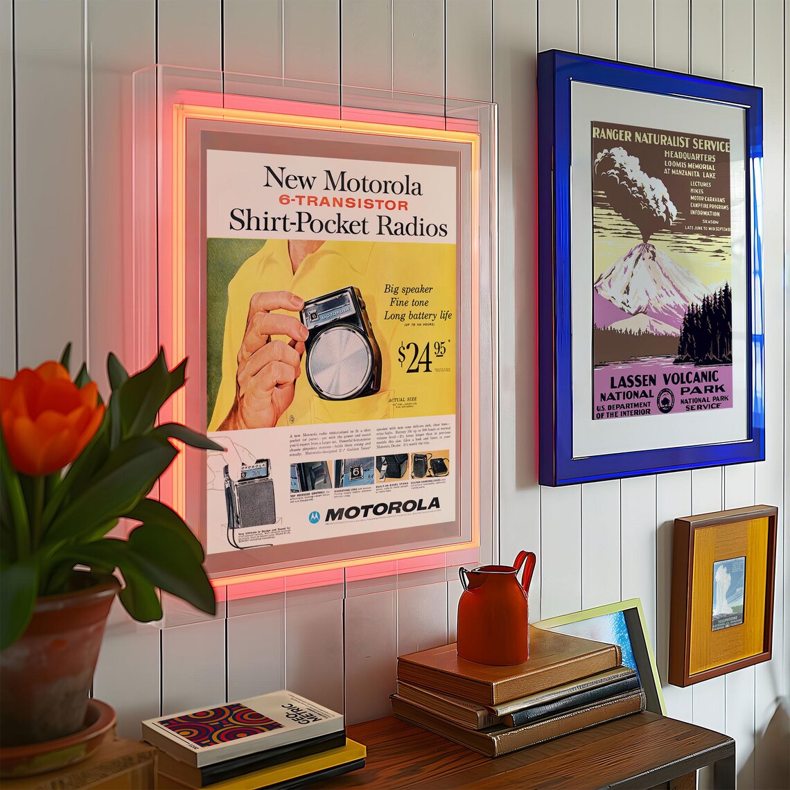 Motorola Radio, Vintage Wall Art, Retro Advertising, Classic Poster ...