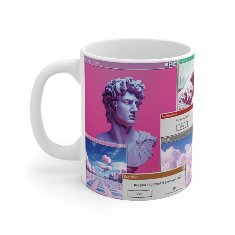 90s Aesthetic Vaporwave Art Mug Windows 95 Retrowave - Etsy