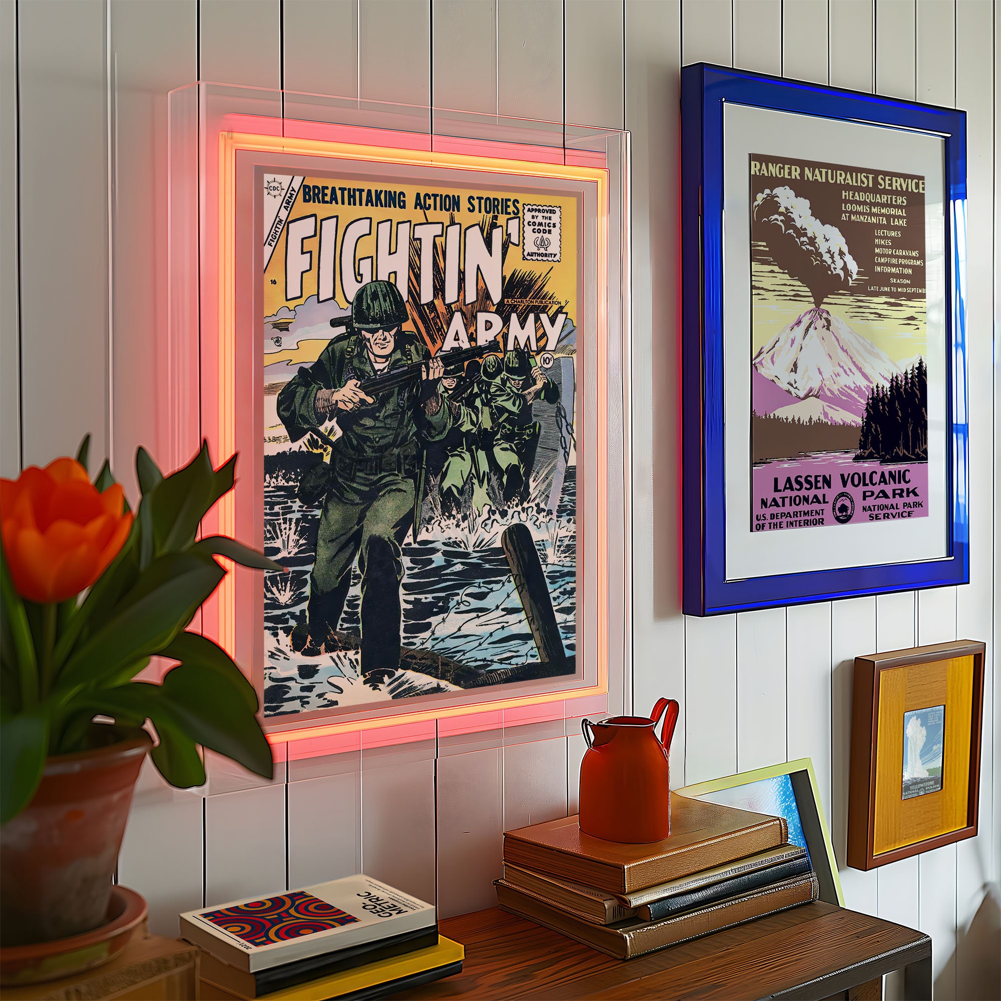 Fightin' Army, Vintage Wall Art, World War Two, Comic Book Poster ...
