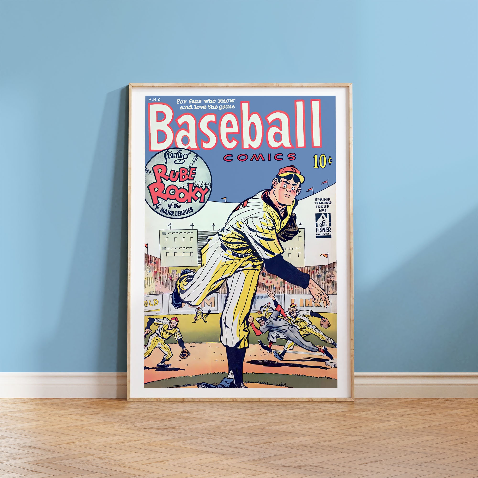 Baseball Comics, Vintage Wall Art, Sports Fans, Comic Book Poster ...