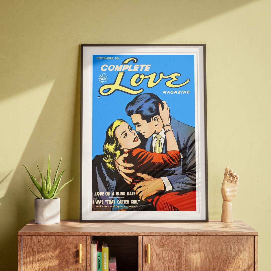 Complete Love Magazine, Vintage Wall Art, Comic Book Poster, True Love ...