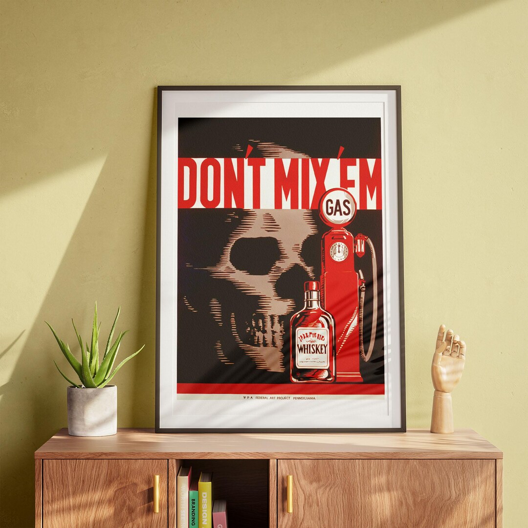 Don't Mix 'em, Vintage Wall Art, Retro Advertising, Classic Poster ...