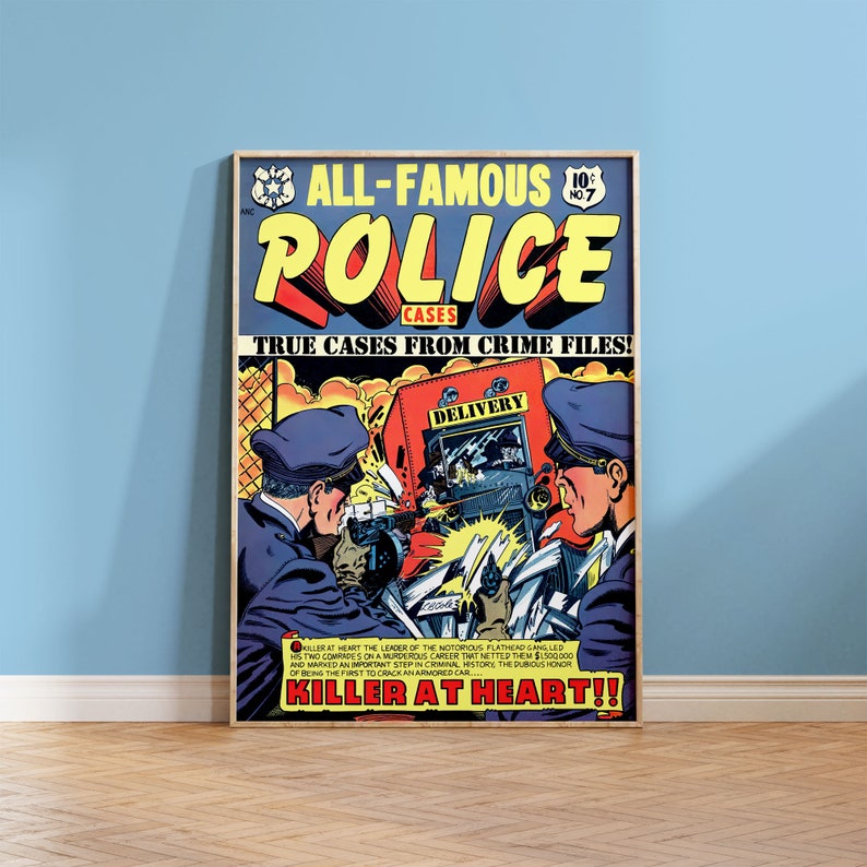 All-famous Police Cases, Vintage Wall Art, Sports Fans, Comic Book ...