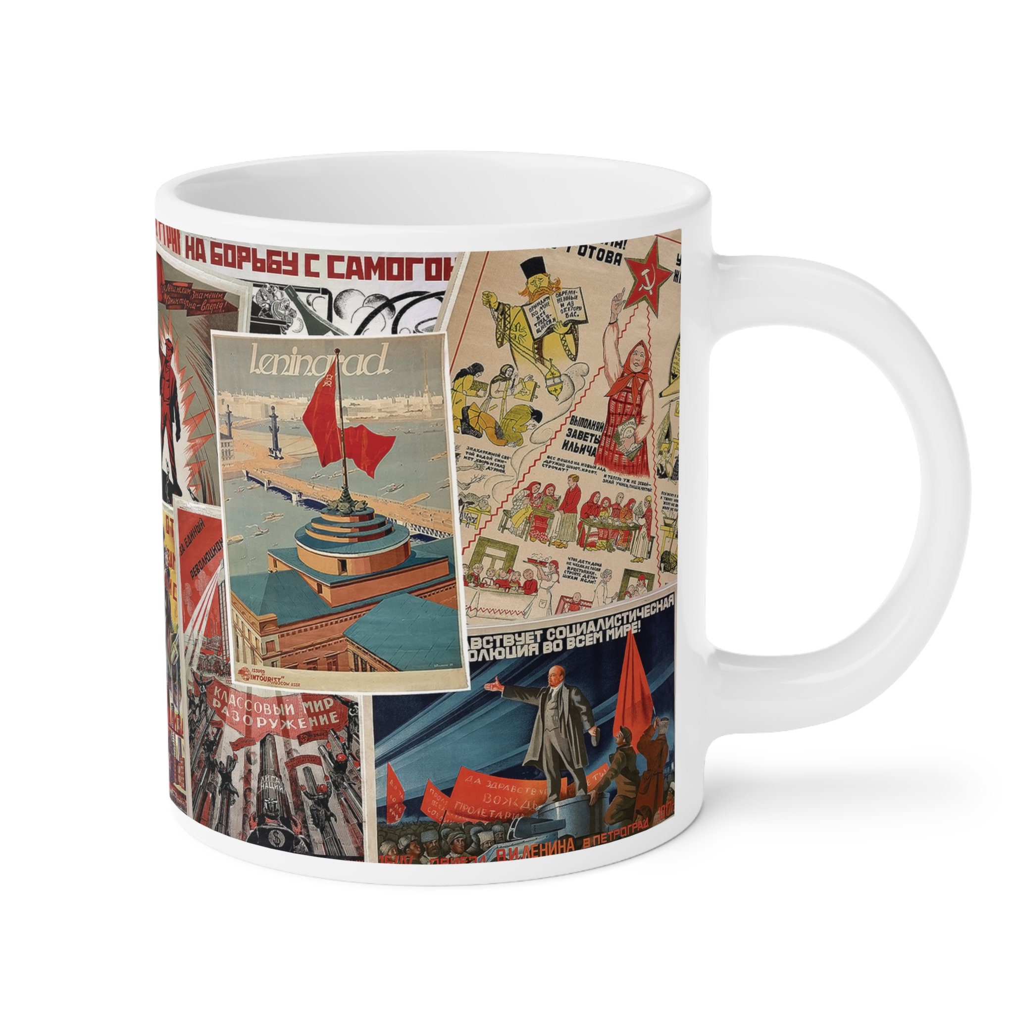 Russian Communism Poster Retro Coffee Mug 15oz/20oz Classic Artwork ...