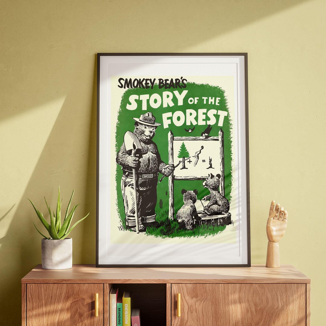 Forest Fire, Vintage Wall Art, Retro PSA, Classic Poster DIGITAL ...