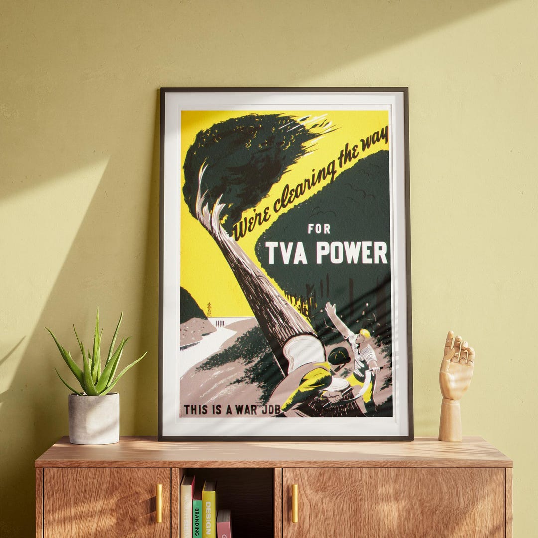 Tva Power, Vintage Wall Art, World War Two, PSA Poster, Retro Art ...