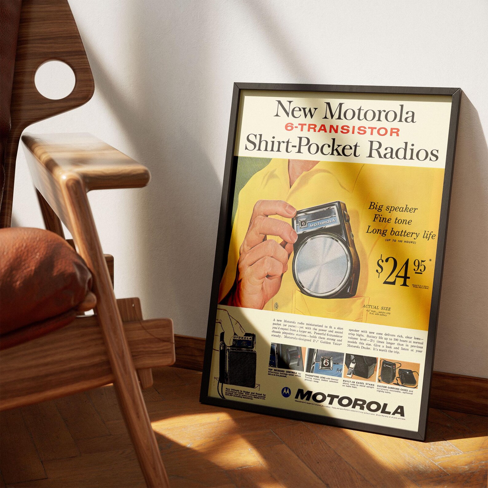 Motorola Radio, Vintage Wall Art, Retro Advertising, Classic Poster ...