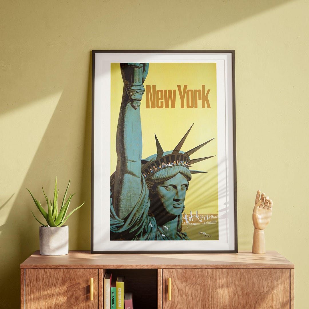 New York Poster, Vintage Wall Art, Travel Poster, Retro Art DIGITAL ...