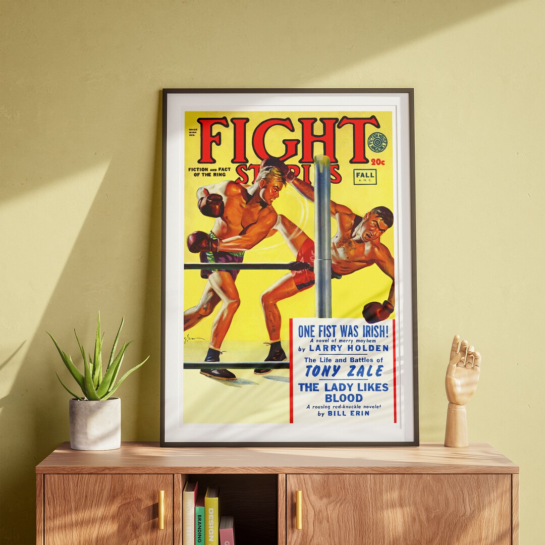 Fight Stories, Vintage Wall Art, Sports Fans, Comic Book Poster, Retro ...