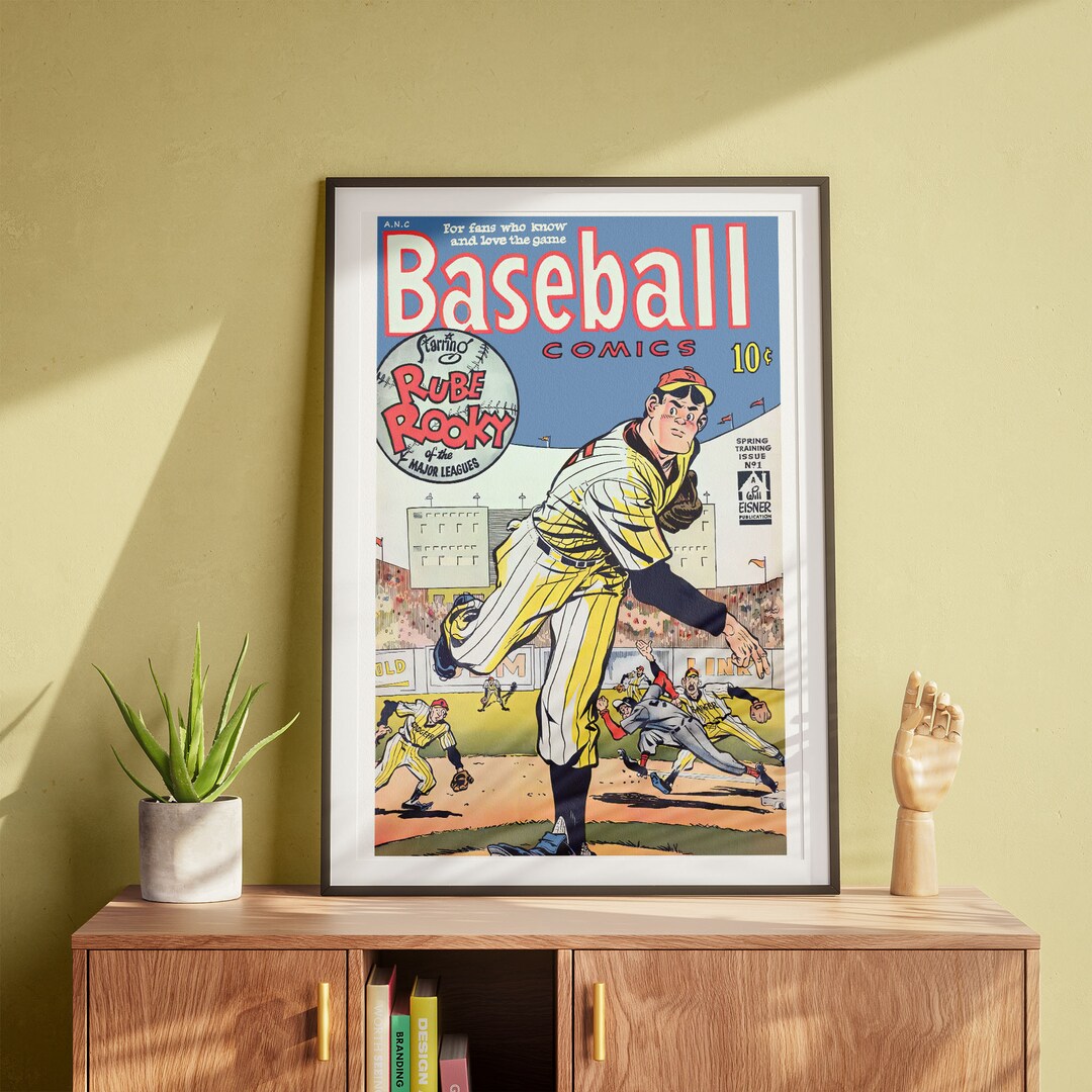 Baseball Comics, Vintage Wall Art, Sports Fans, Comic Book Poster ...