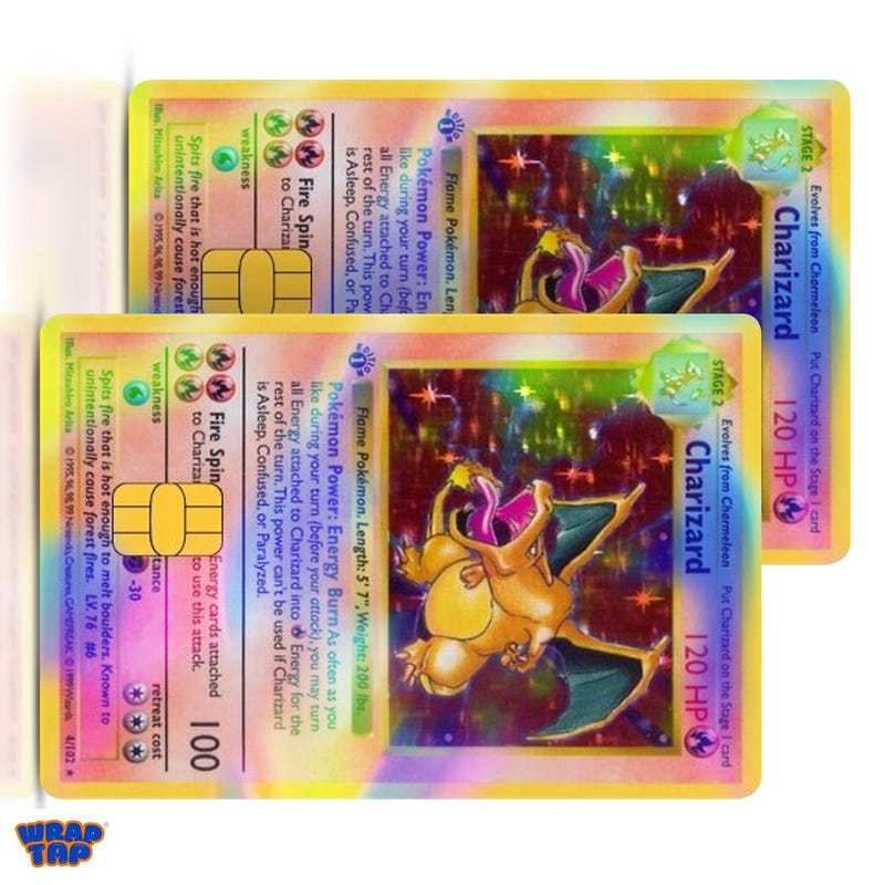 Credit Card Skin Charizard - Etsy