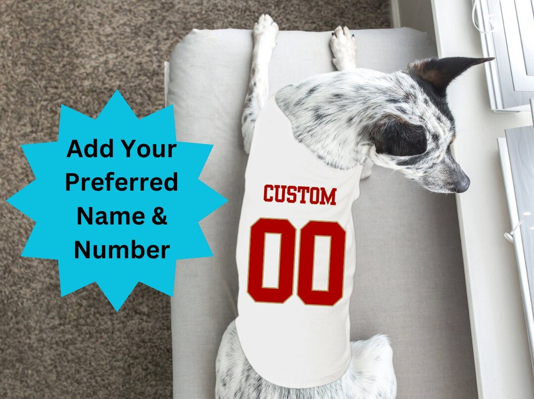 Custom / Personalized Pet / Dog Tank Shirt - Football Jersey - Etsy