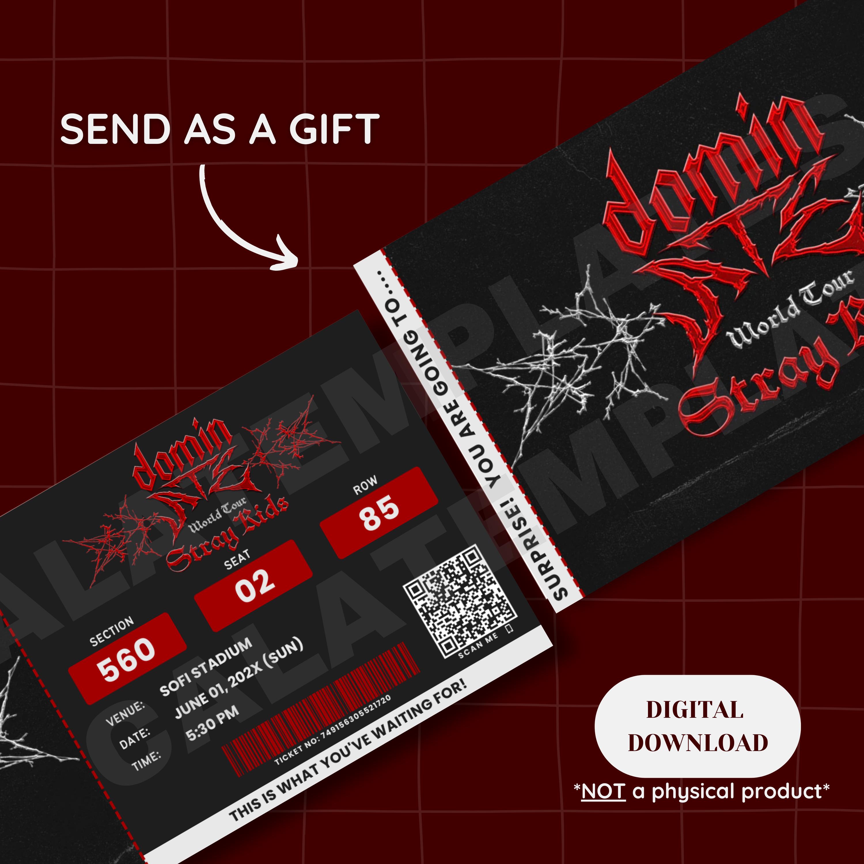 Printable Stray Kids Dominate Concert Ticket Canva Template, Dominate ...