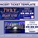 TWICE Ready to Be Once More Concert Ticket Template Canva Editable ...