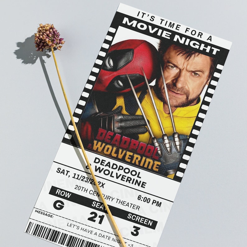 Date Night Movie Ticket Surprise Gift, Editable Gift Coupon Ticket ...