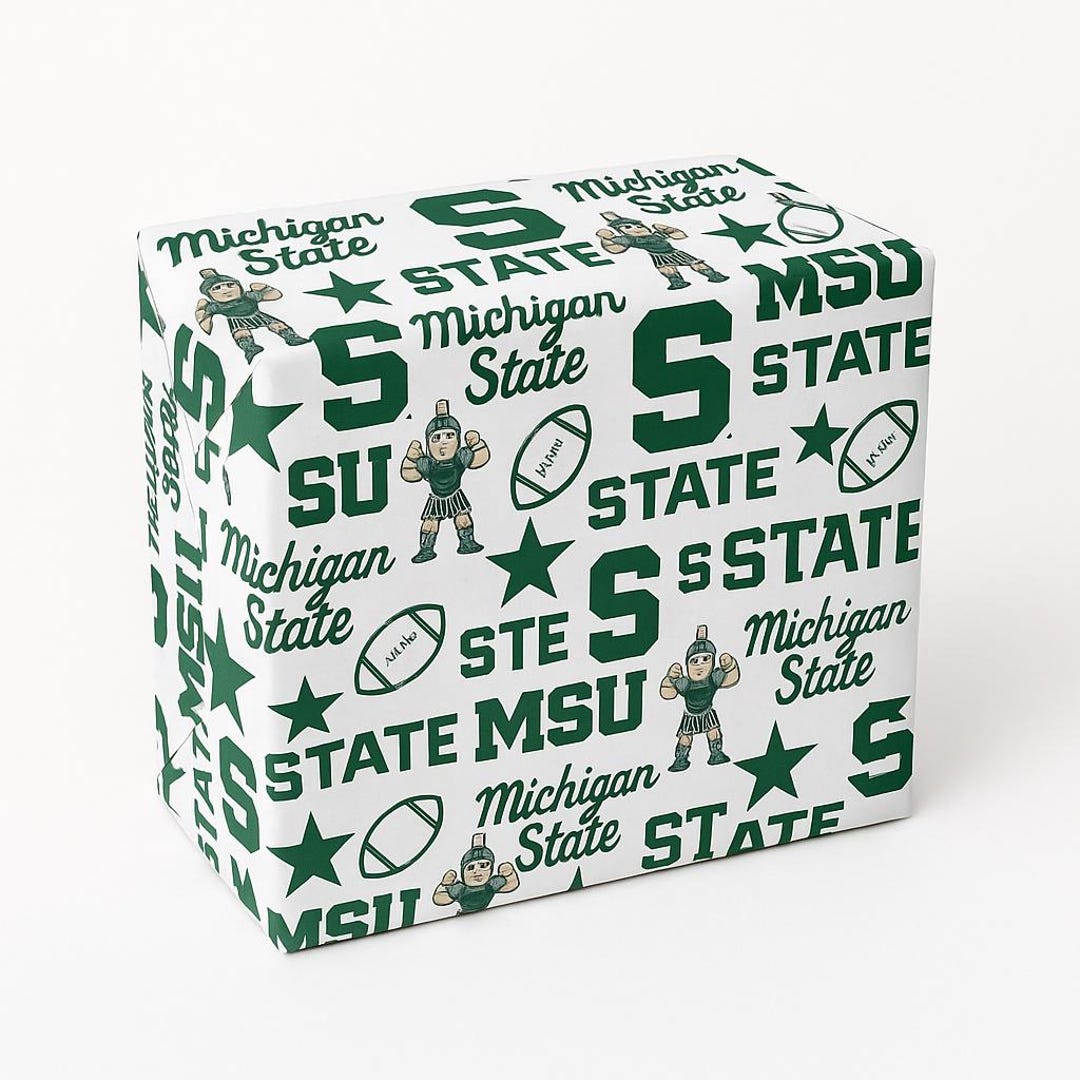 Michigan State Wrapping Paper Sheets - Etsy
