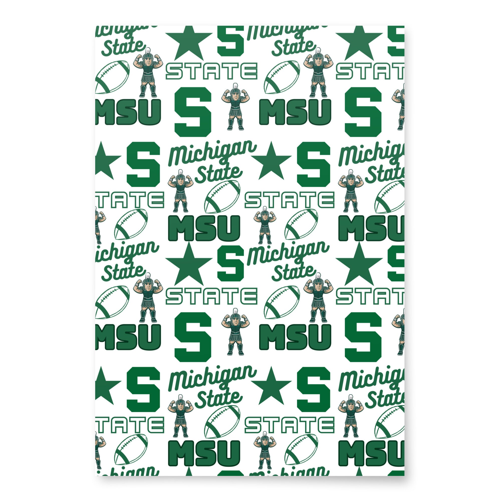 Michigan State Wrapping Paper Sheets - Etsy