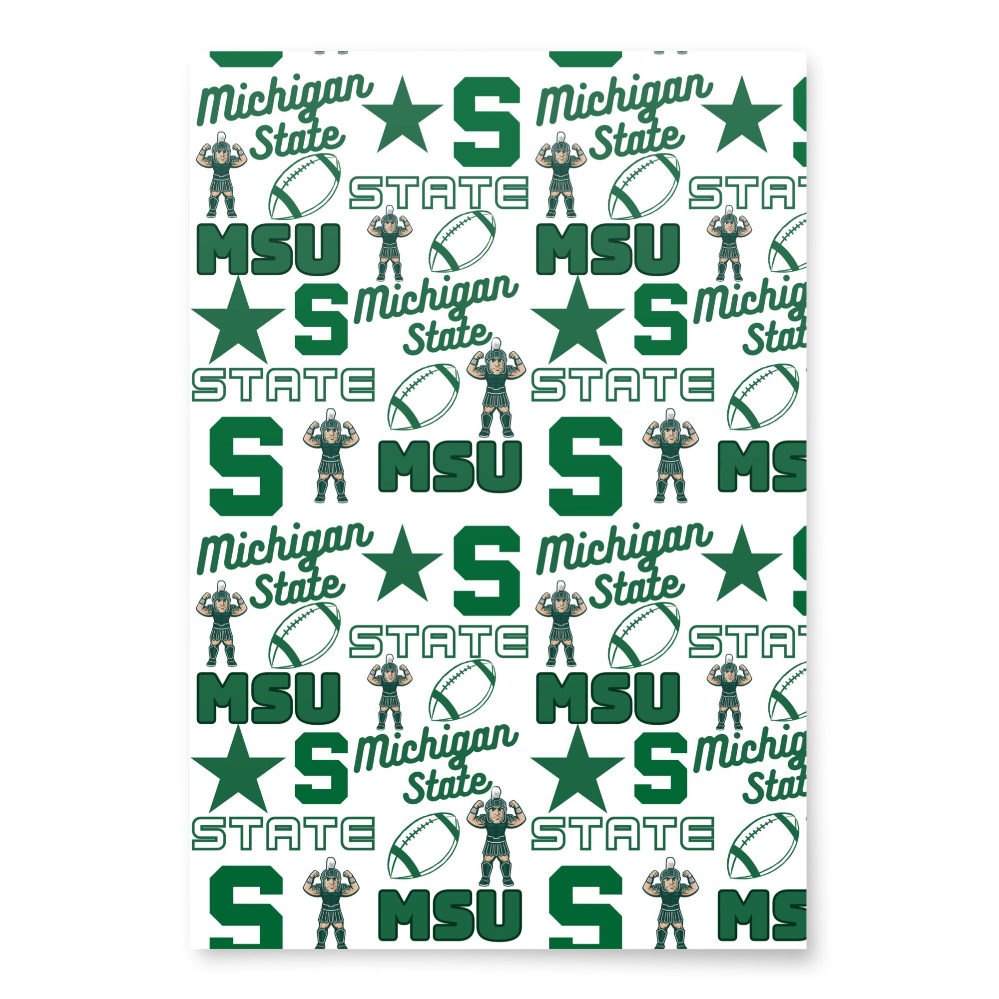 Michigan State Wrapping Paper Sheets - Etsy