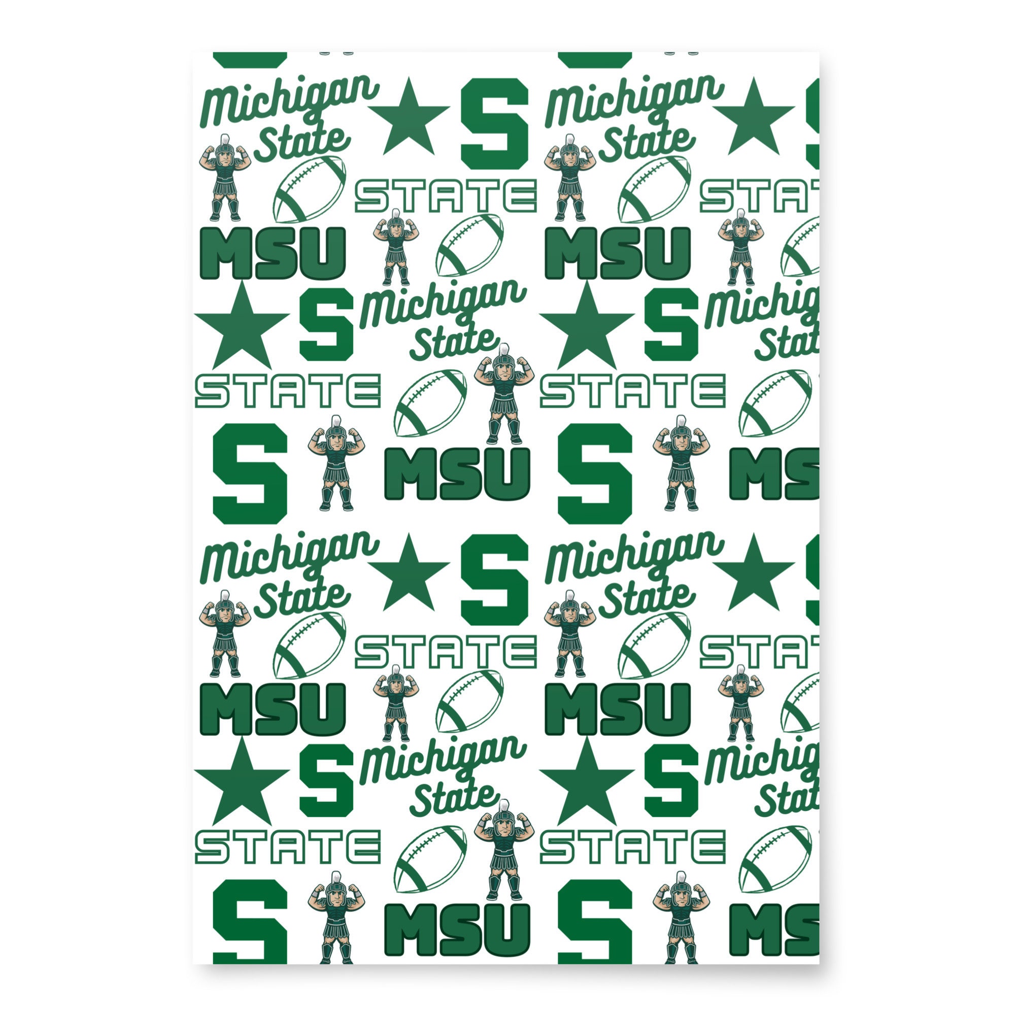 Michigan State Wrapping Paper Sheets - Etsy