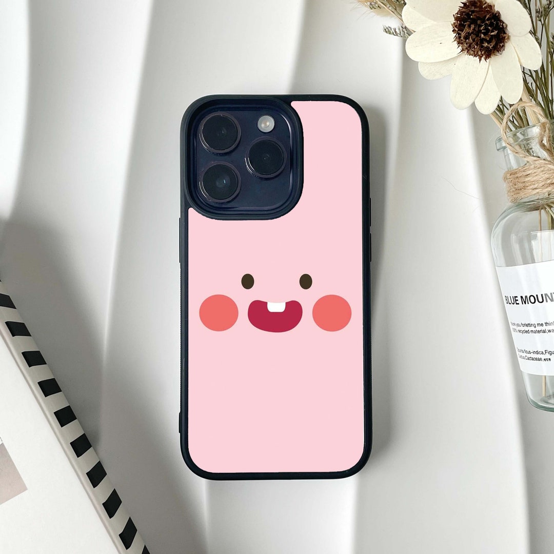 Pink Smiley Face Phone Case for iPhone 15 14 13 12 11 Pro Max Case ...