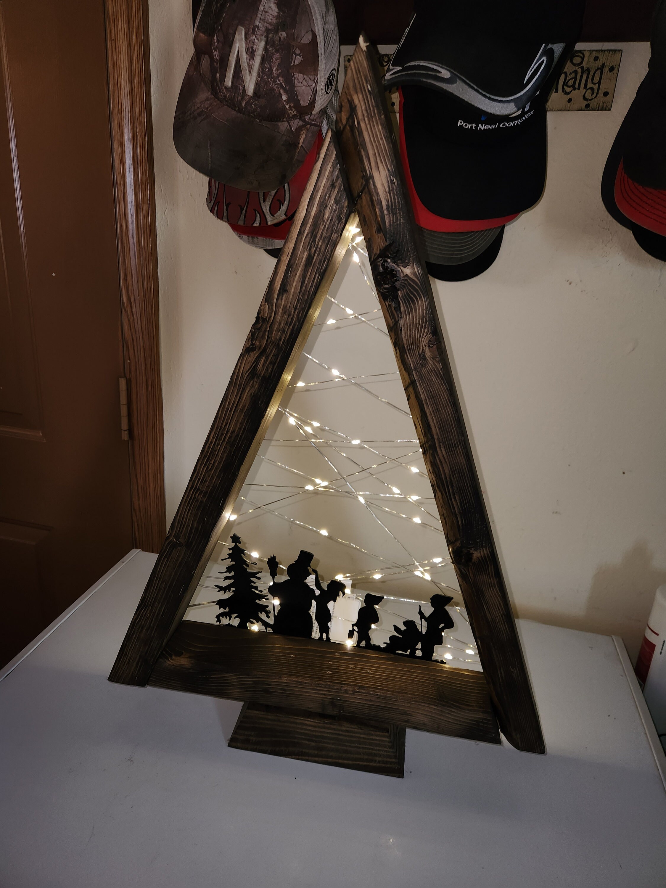 LED Wooden Christmas Tree Decor - Etsy