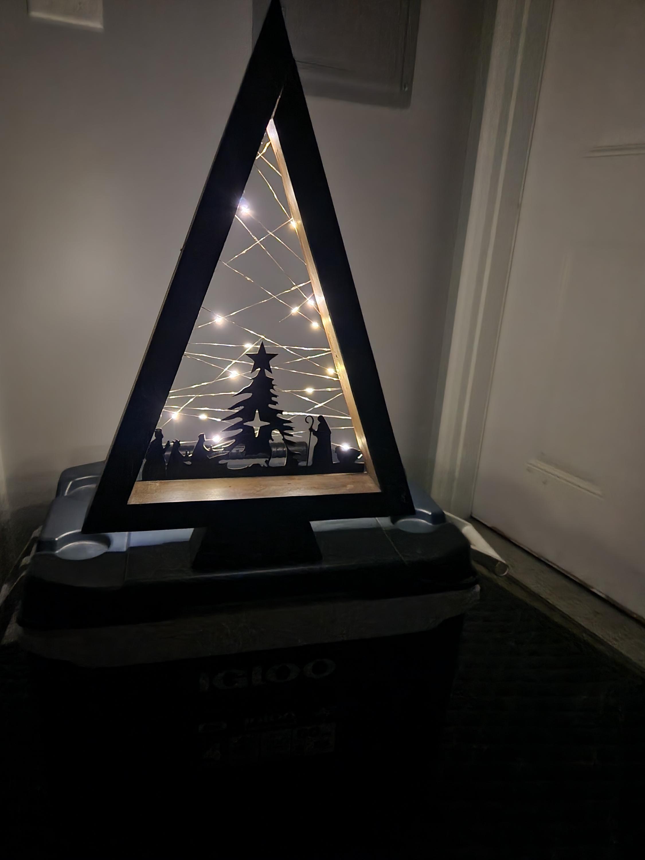 LED Wooden Christmas Tree Decor - Etsy