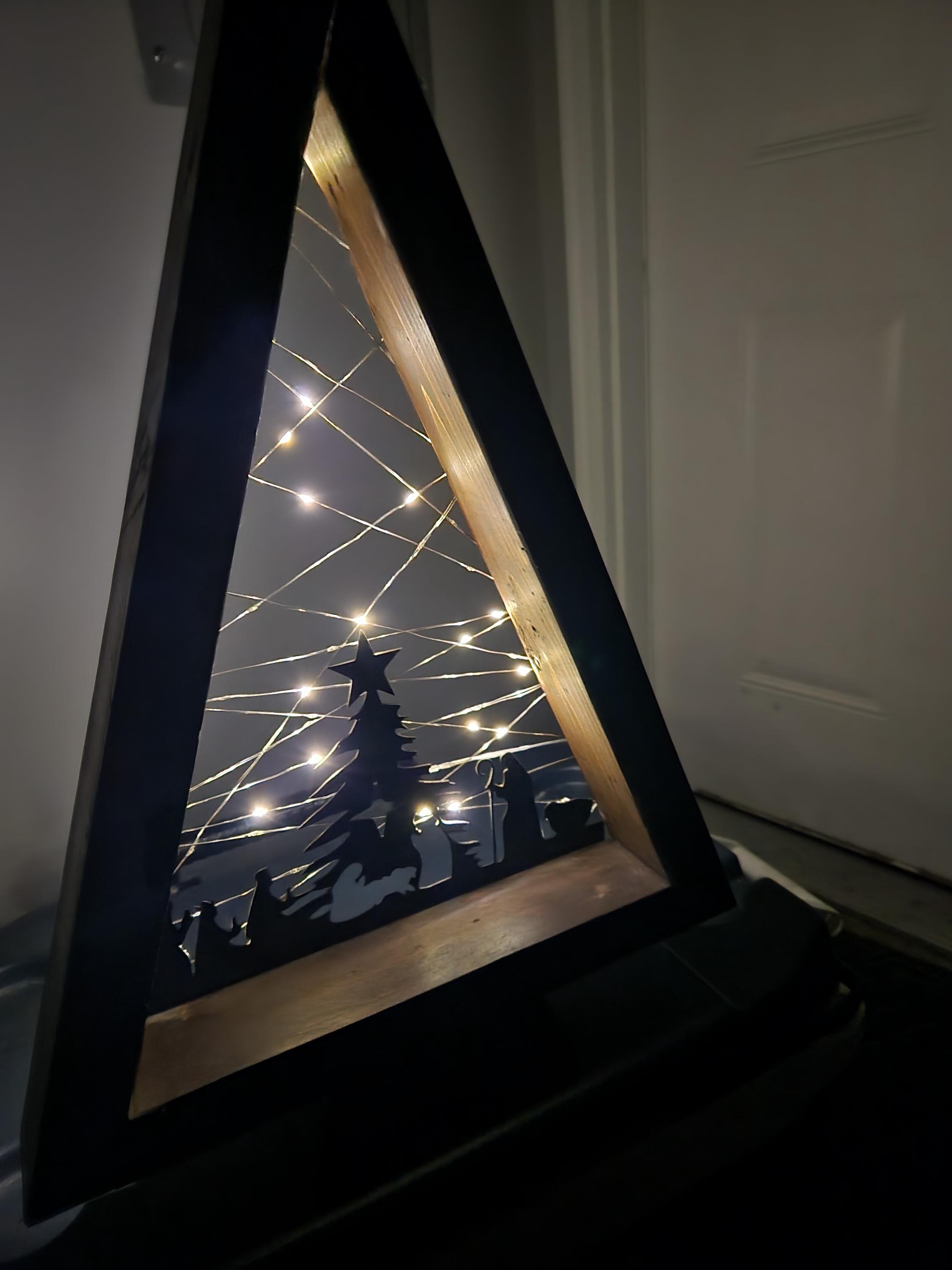 LED Wooden Christmas Tree Decor - Etsy