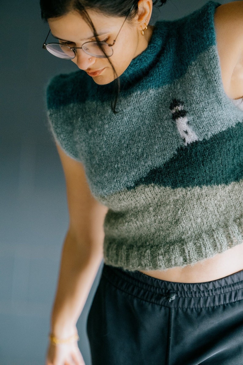 Mohair Lighthouse Vest Pattern - Etsy
