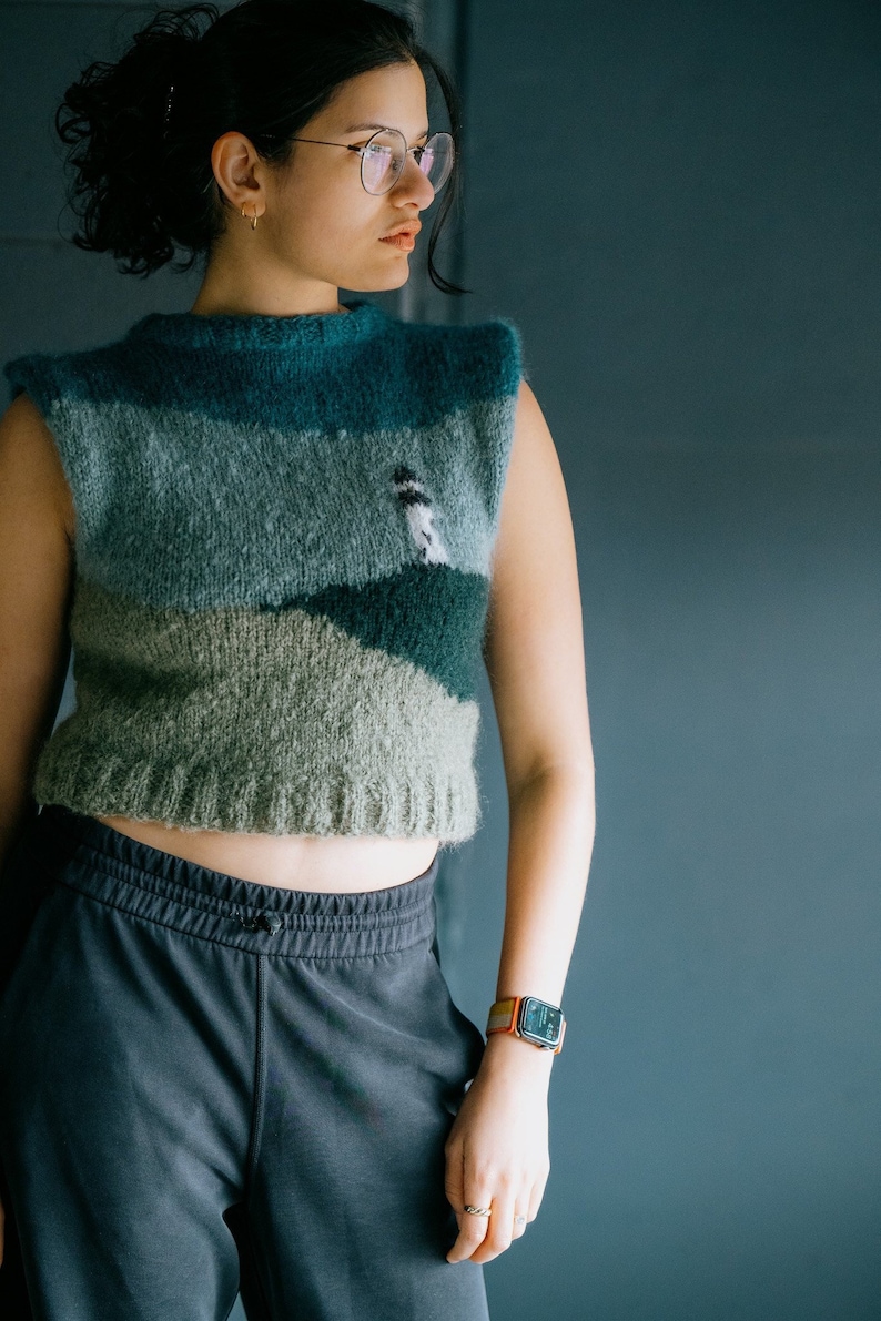 Mohair Lighthouse Vest Pattern - Etsy