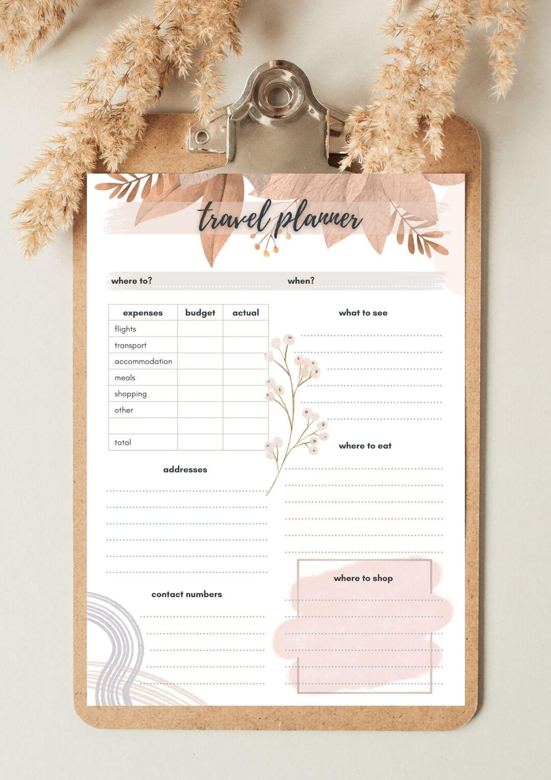 Mom's Planner - Boho Printable Bundle - Etsy