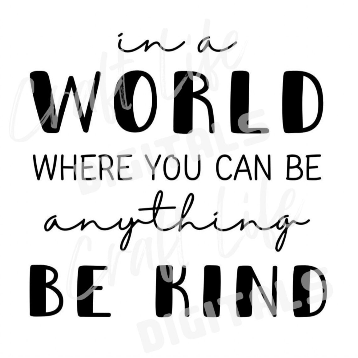 Be Kind SVG Pattern Cricut or Silhouette - Etsy