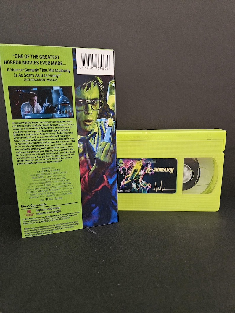 Re-animator Green Tape Edition Vhs - Etsy