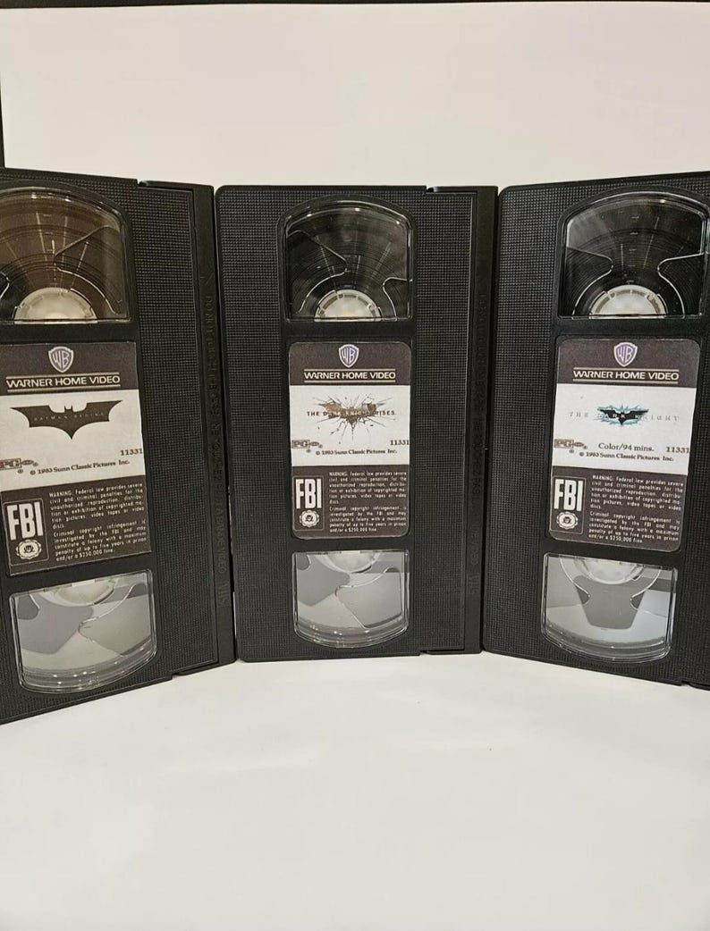 Batman Trilogy christopher Nolan Vhs - Etsy